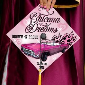 Custom Chicana Mexican Grad Cap Topper, Personalized Proud First ...