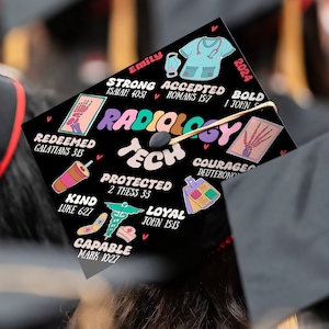 Radiology Tech Graduation Cap Topper, Personalized Rad Tech Grad Cap ...