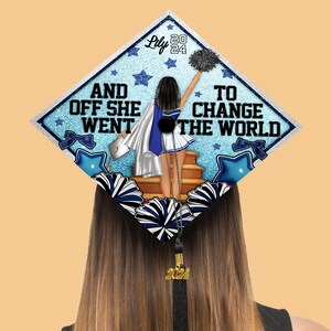 Custom Cheerleader Graduation Cap Topper, Cheerleader Grad Cap to ...