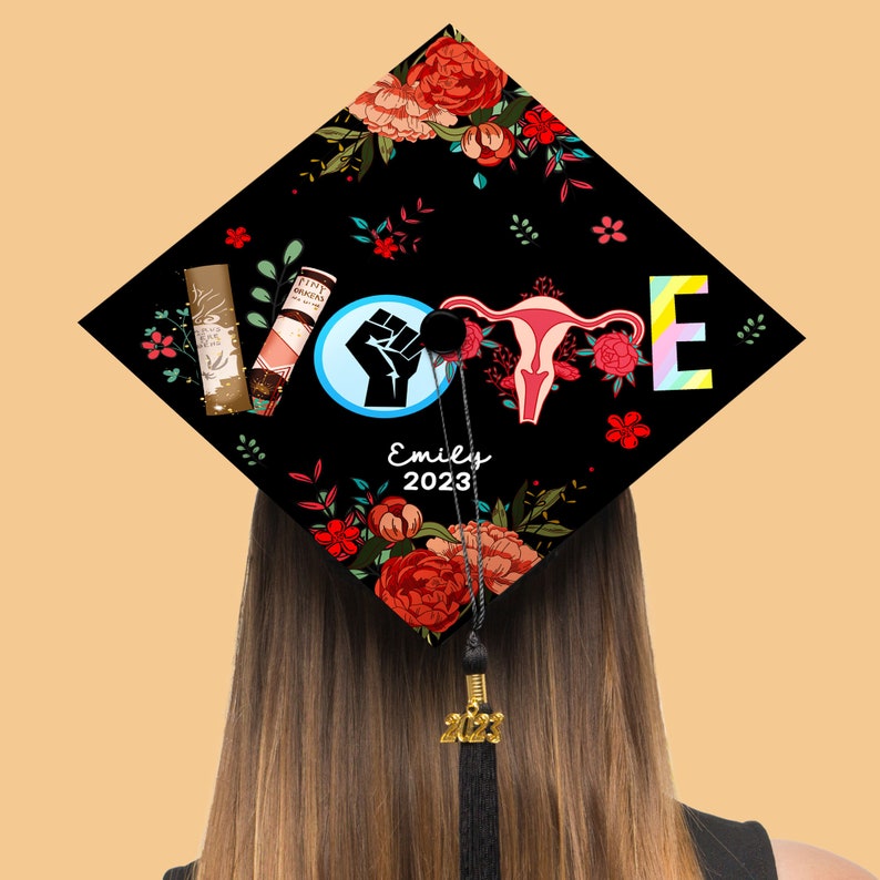 Personalized Feminist Graduation Cap, Custom Feminism Grad Cap Topper ...
