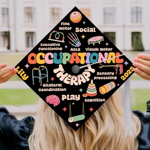 Customized Occupational Therapy Grad Cap, OT Graduation Cap Decorations ...