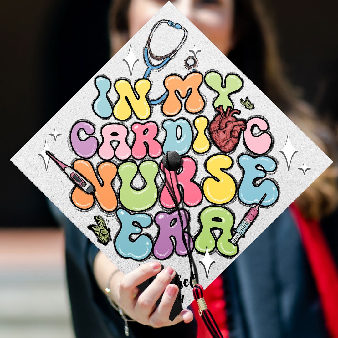 CVICU Cardiac Nurse Graduation Cap, Personalized Cardiac Nurse Grad Cap ...