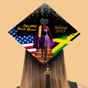 Personalized Africa America Graduation Cap Topper, Custom Country Flag ...
