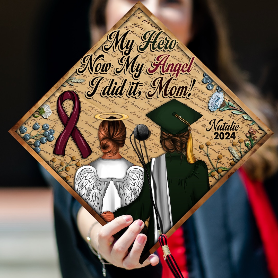 Custom Memorial Cap Decoration, Personalized Memories Graduation Cap ...