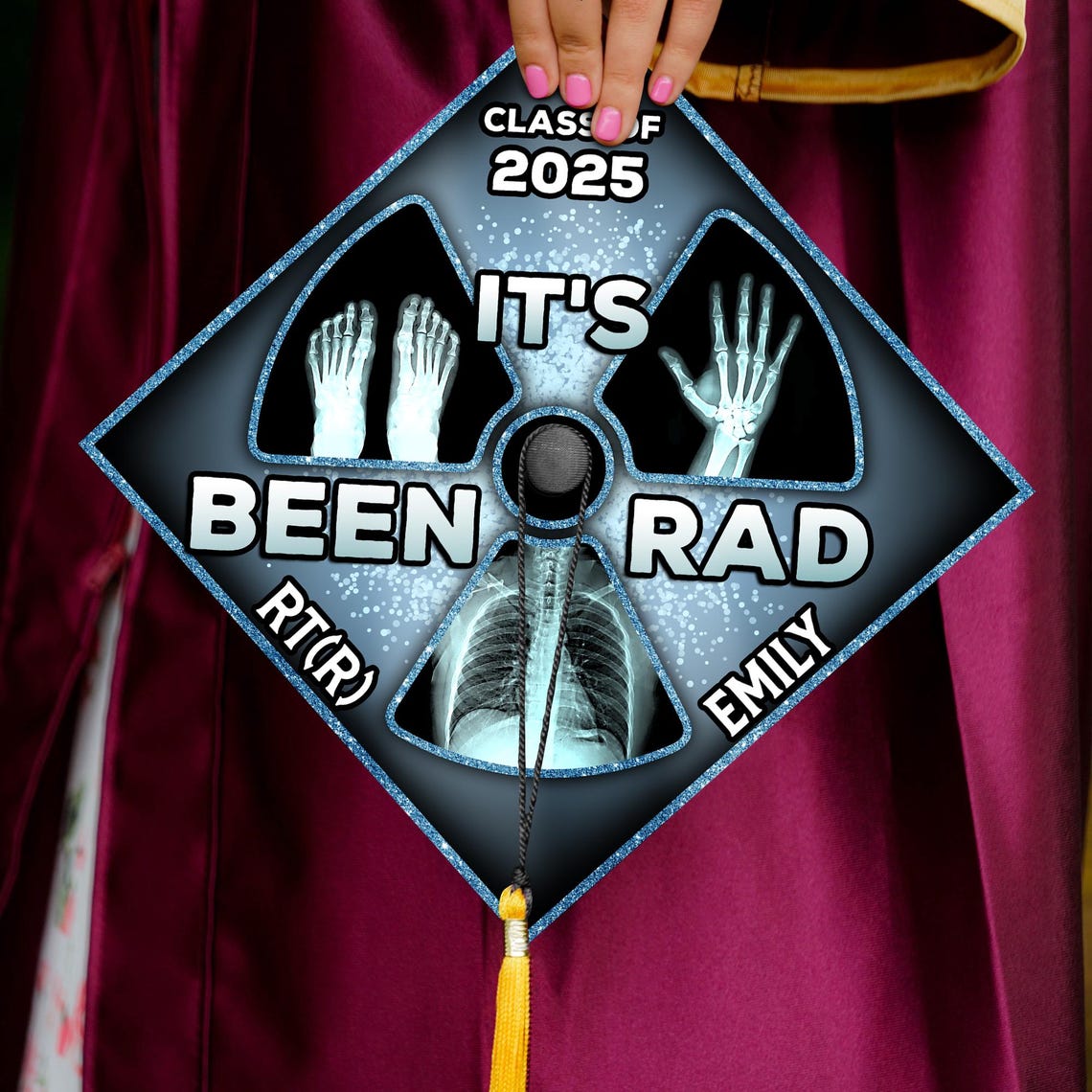 Personalized It's Been Rad Grad Cap Topper, Radiology Graduation Cap ...