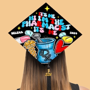Personalized Pharmacist Grad Cap Topper, Customized Pharmacy Cap ...