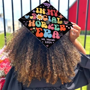 In My Social Worker Era Graduation Cap Topper, Custom Grad Cap ...