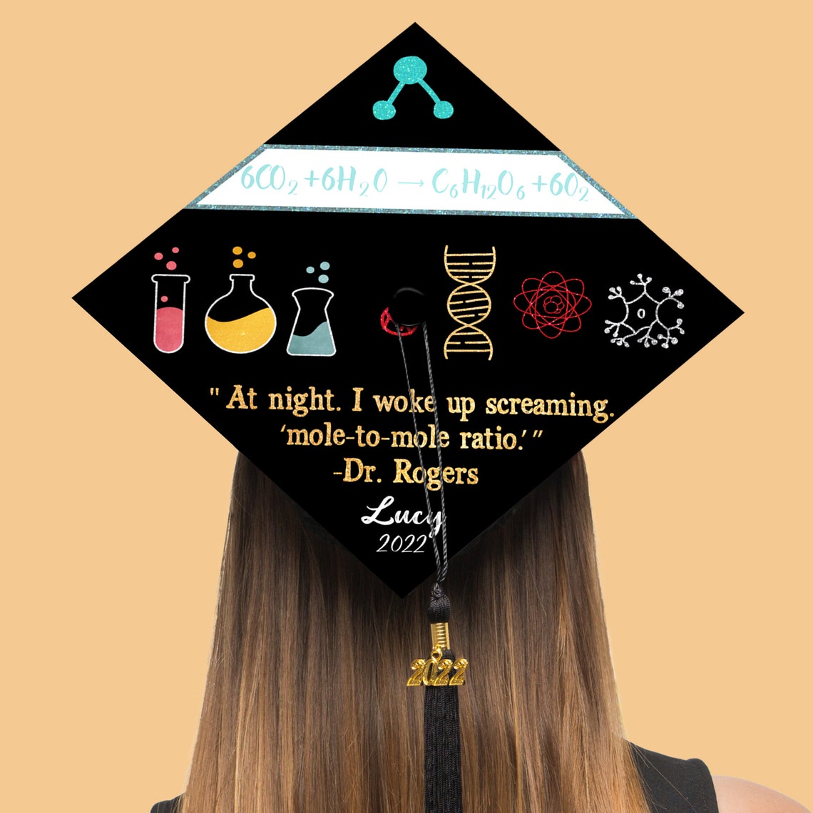 Printed Chemical Engineer Grad Cap Topper Funny Grad Cap - Etsy