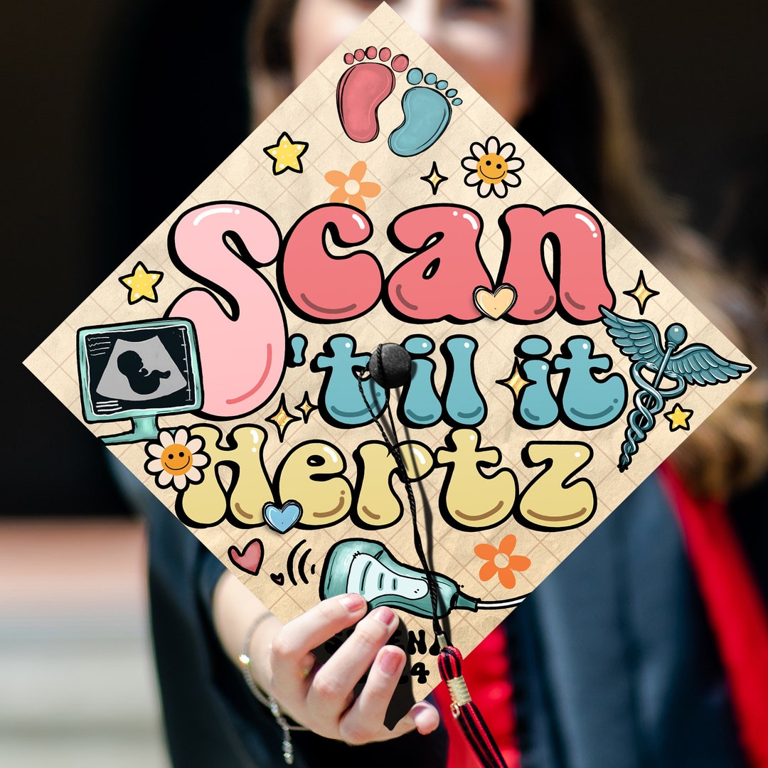 Ultrasound Tech Graduation Cap Topper, Customize Sonographer Cap ...