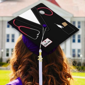 Scrub Top, RN Uniform Graduation Cap, Nursing Grad Cap Topper ...