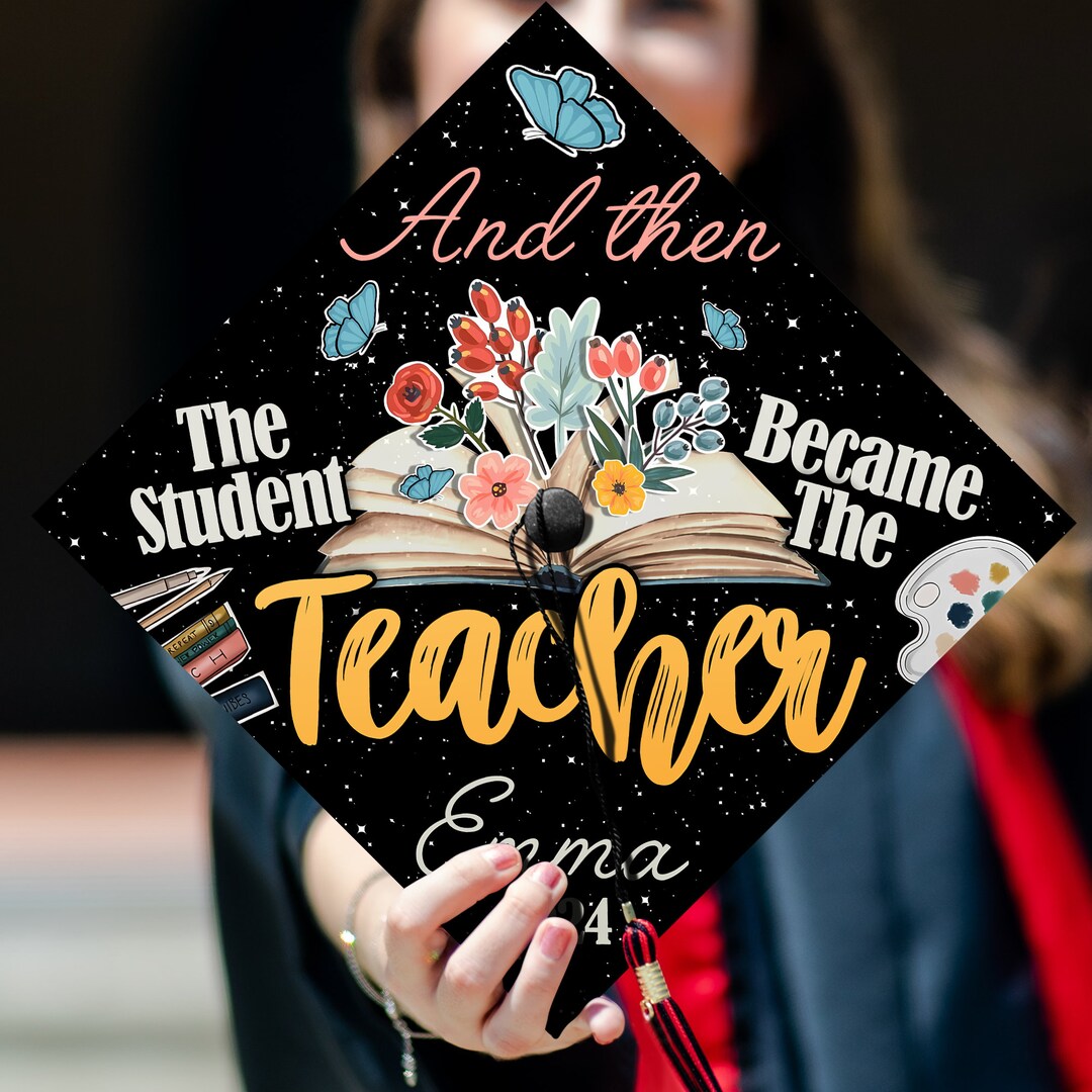 Personalized Teacher Graduation Cap Topper, Custom Grad Cap Decoration ...