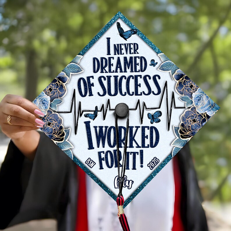Personalized RN Nurse Graduation Cap, Registered Nurse Grad Cap Topper ...