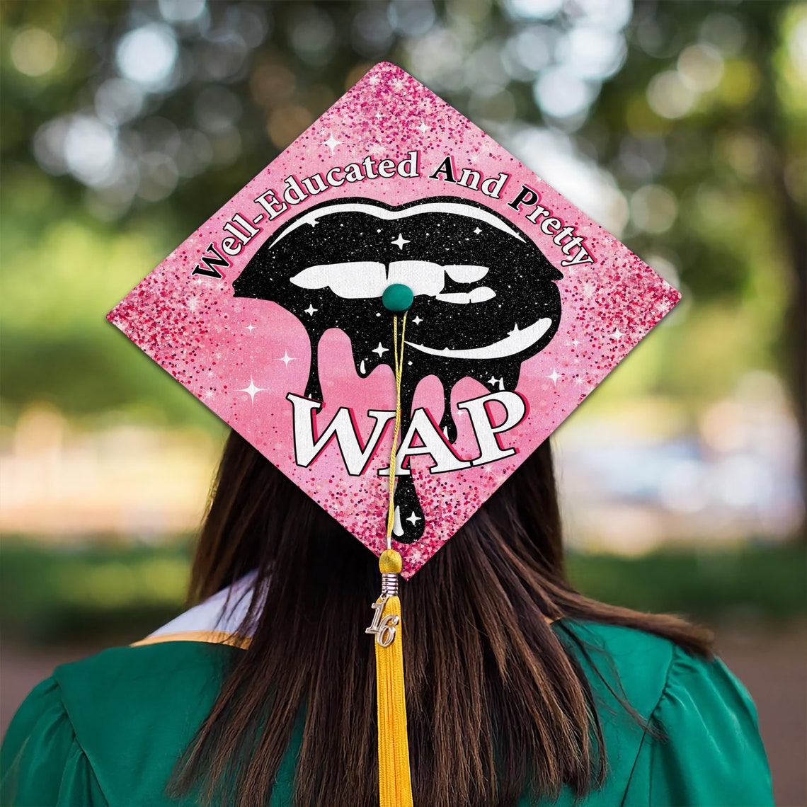Well Educated and Pretty Graduation Cap Topper Black Queen | Etsy