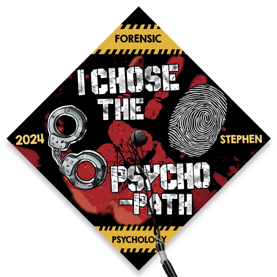 Personalized Forensic Psychology Grad Cap, Psychology Graduation Cap ...