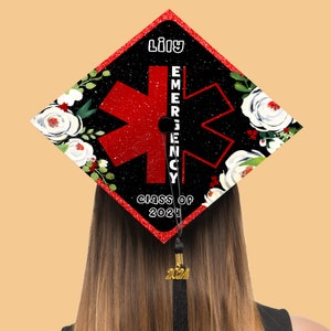 Personalized Emergency Nurse Graduation Cap, Emergency Graduation ...