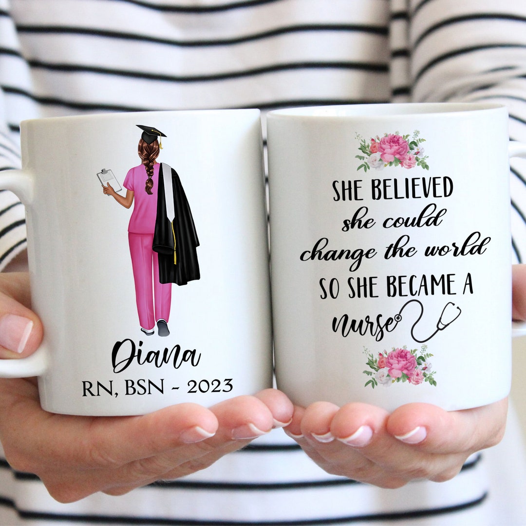 Custom Nurse Graduation Gifts for Her, Personalized Graduation Mug ...