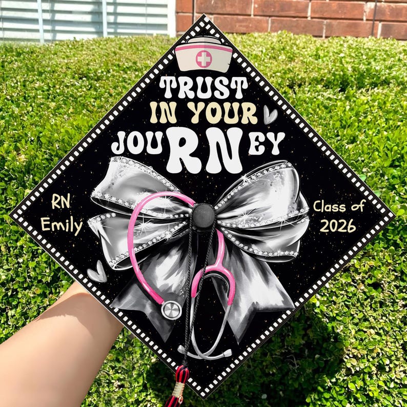 Personalized RN Graduation Cap Topper, Custom Nurse Hat Decoration - Etsy