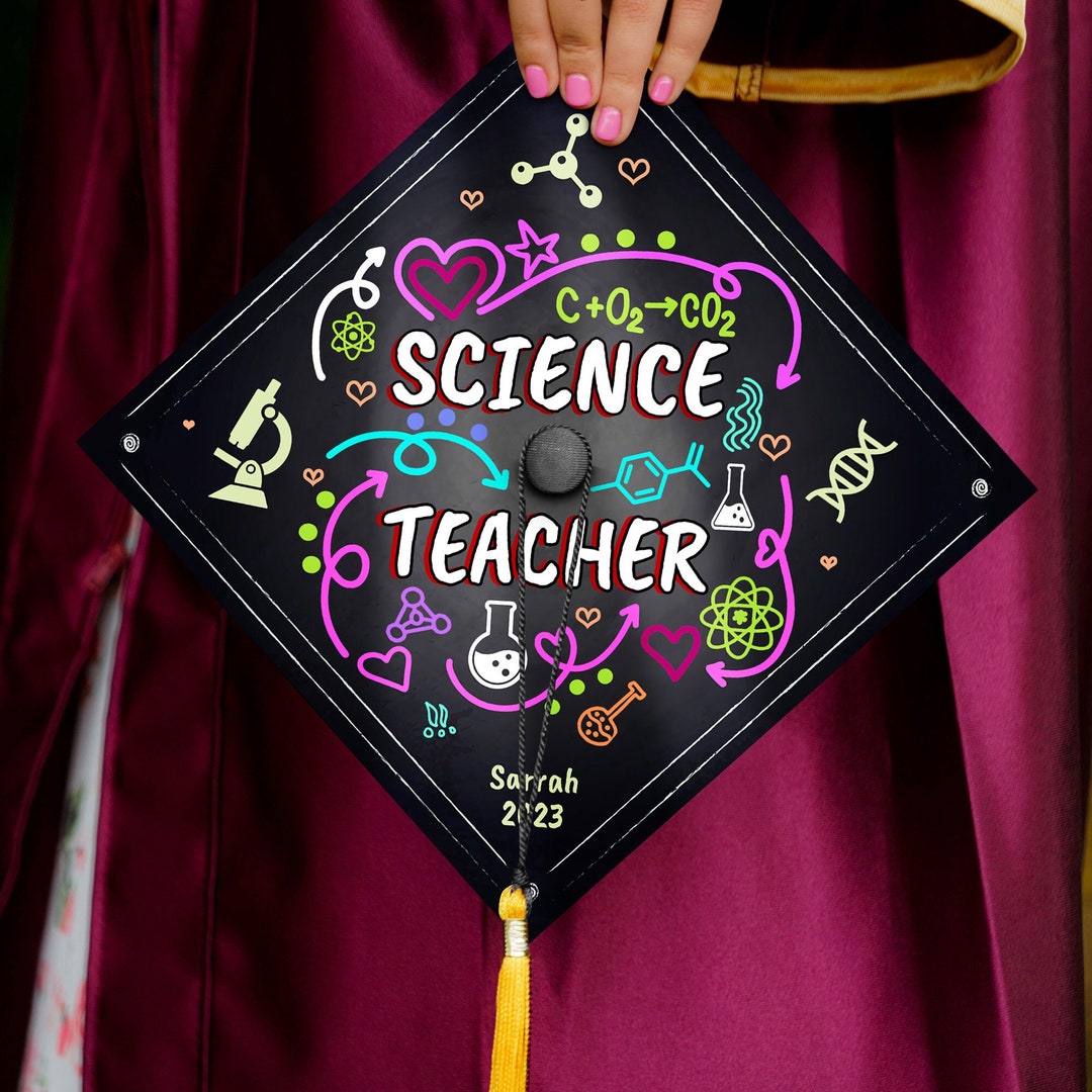 Custom Chemistry Teacher Grad Cap Topper, Personalized Cap Decoration ...