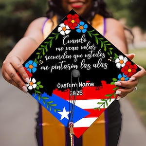 Personalized Latin Graduation Cap Topper, Puerto Rico Grad Cap to Honor ...
