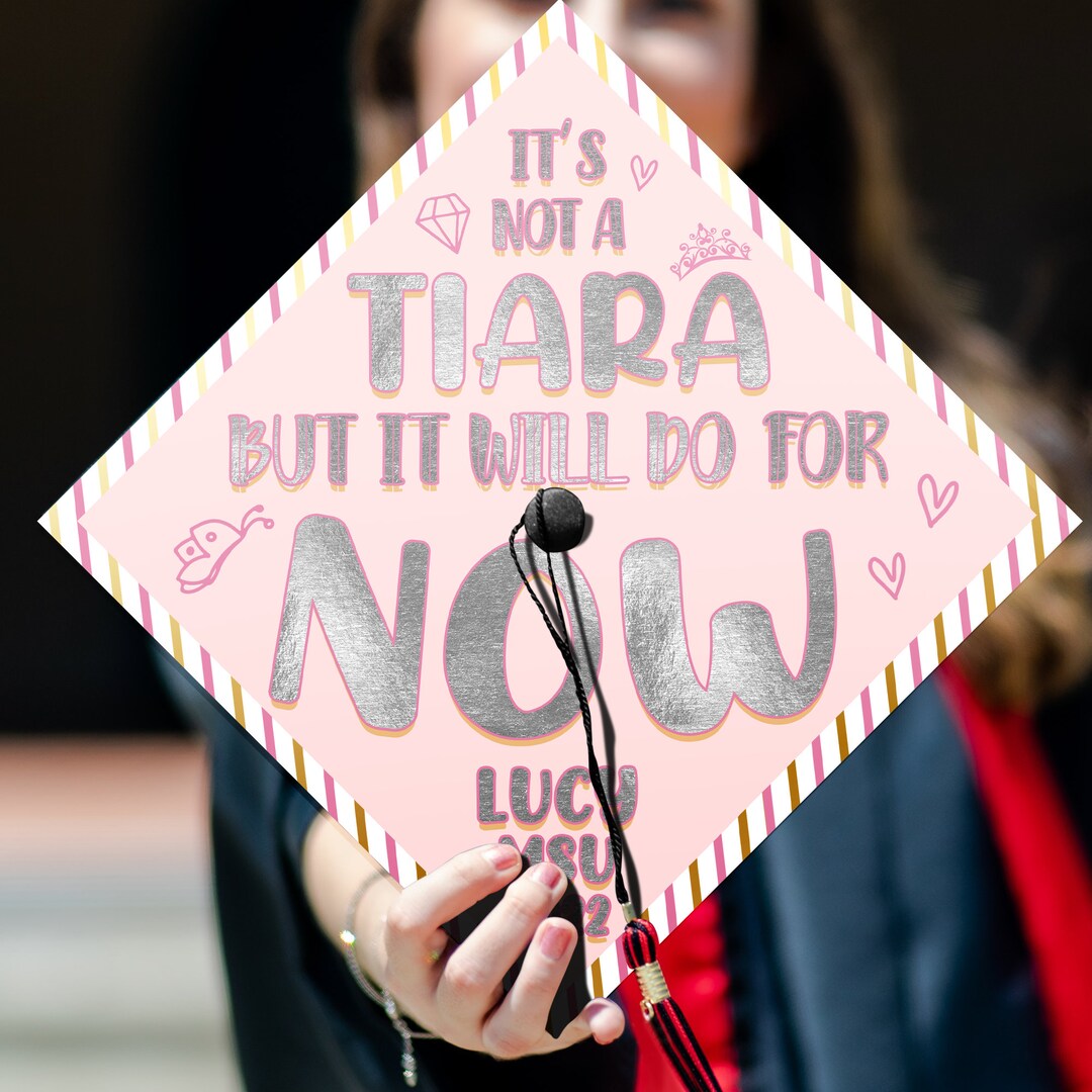 Personalized Graduation Cap Topper, Princess Grad Cap, Personalized ...