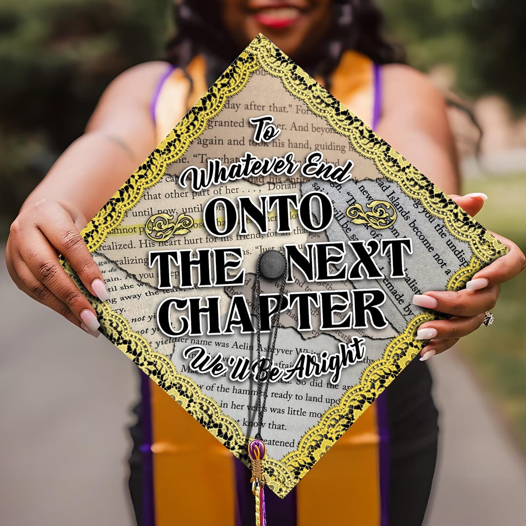 Custom Bookish Graduation Cap Topper, Personalized Book Lovers Grad Cap ...