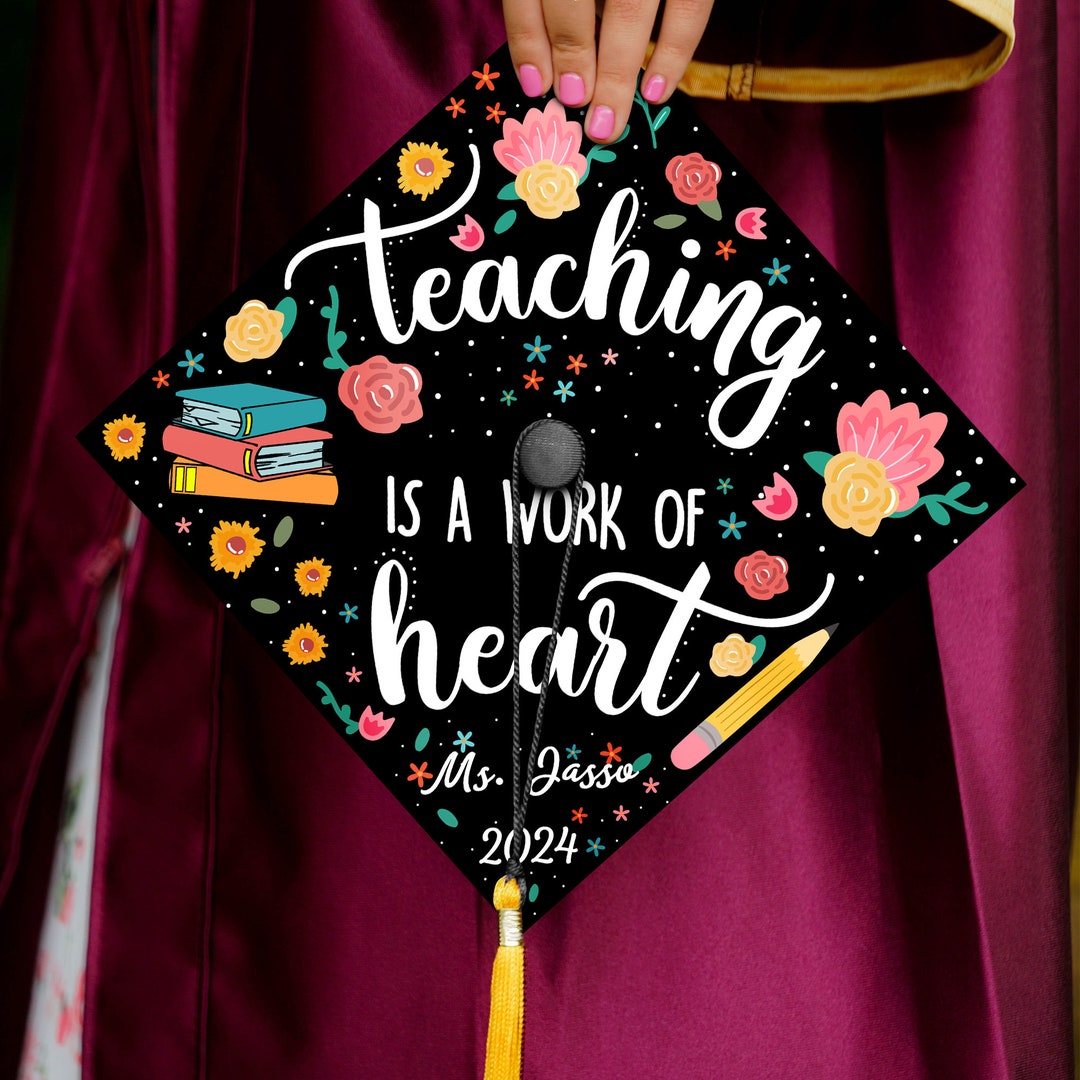 Teacher Graduation Cap Topper, Custom Grad Cap Topper, Teacher ...
