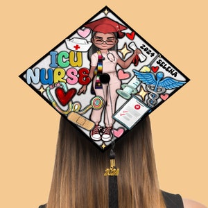 Personalized Nurse Graduation Cap Topper, Custom RN Cap Decoration ...