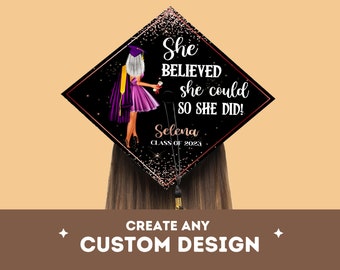 Custom Graduation Cap - Personalized With Your Design - Class of 2025 ...