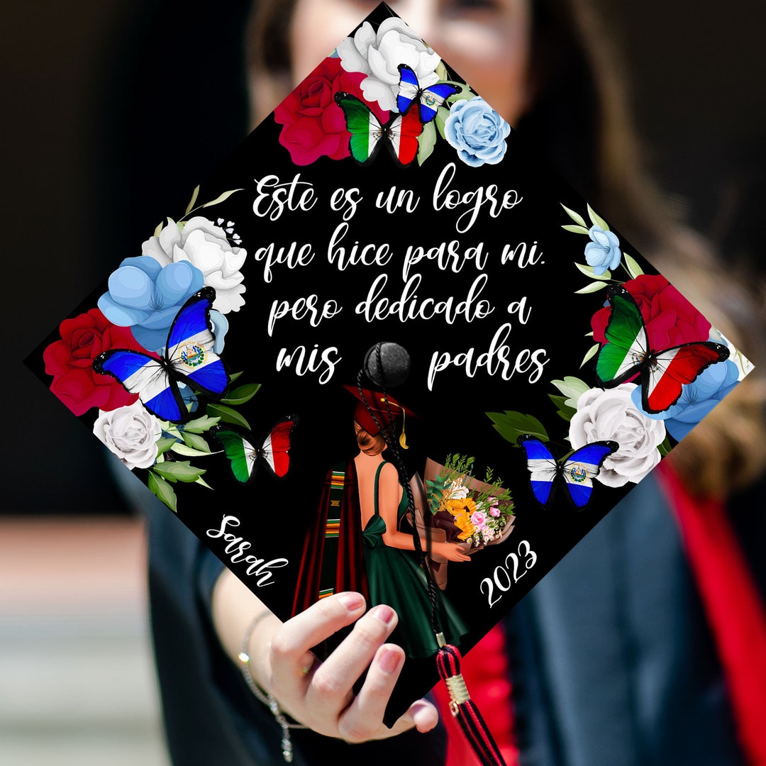 Personalized El Salvador Graduation Cap, Mexican Grad Cap Topper, Latin ...