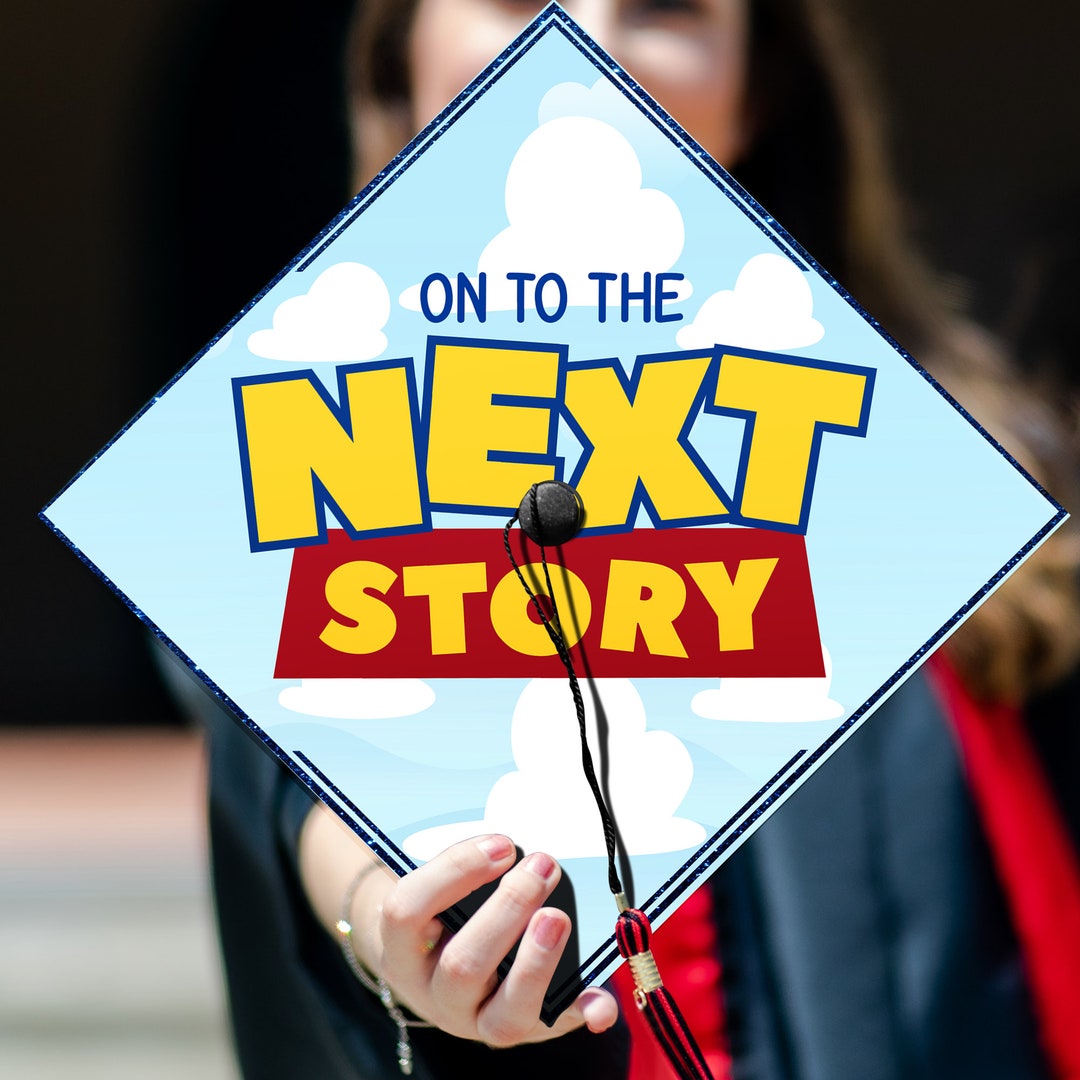 Printed Toy Story Graduation Cap Topper, Disney Pixar Inspired Grad Cap ...