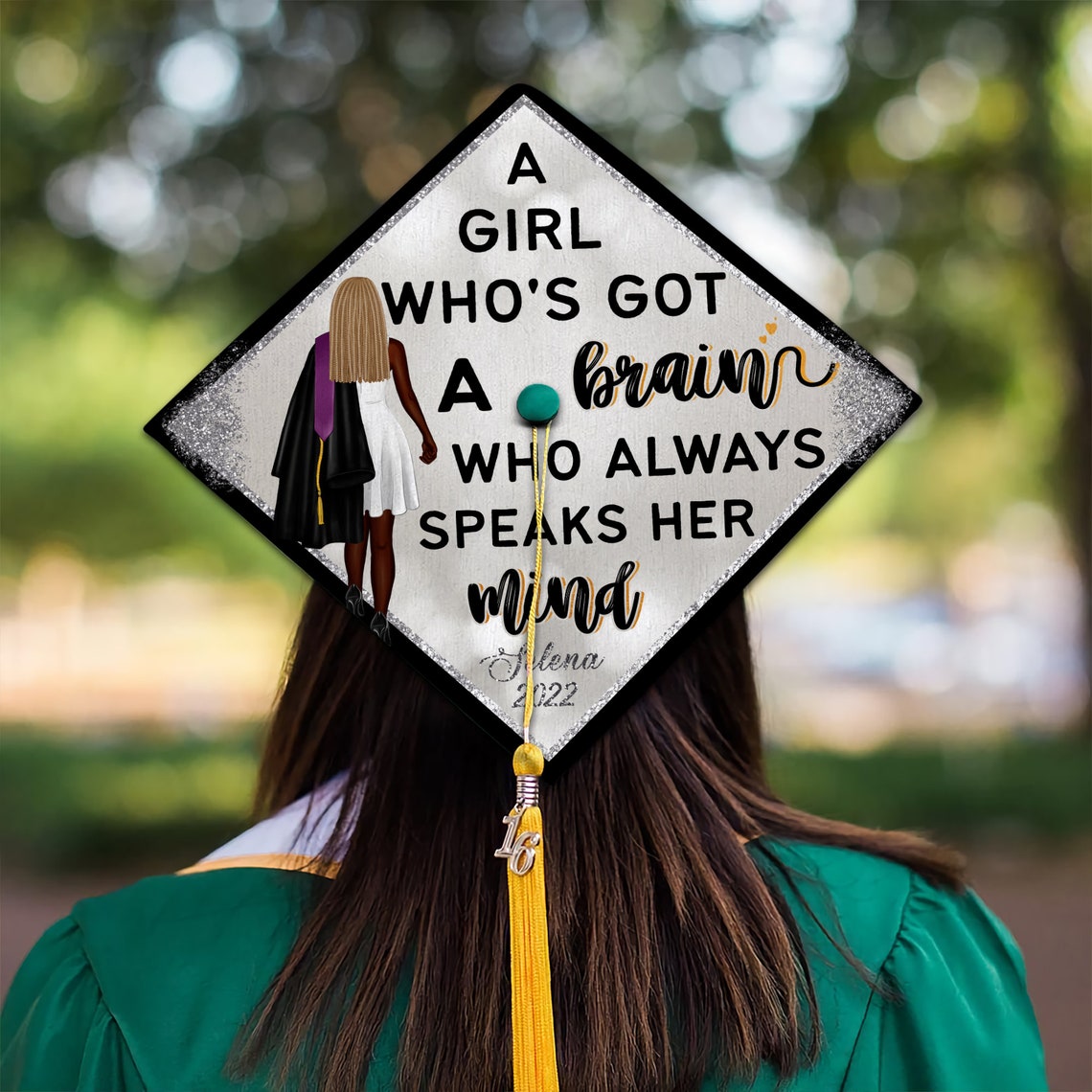 Customized Graduation Cap Topper Black Girl Grad Cap Topper - Etsy
