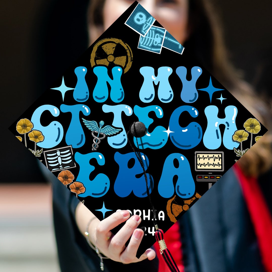 Personalized CT Technologist Graduation Cap, Rad Tech Grad Cap Topper ...