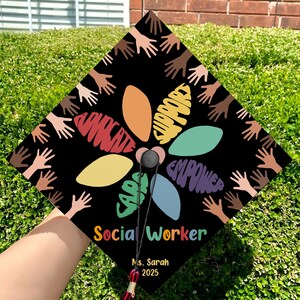 Personalized Social Worker Graduation Cap Topper, Customized Social ...