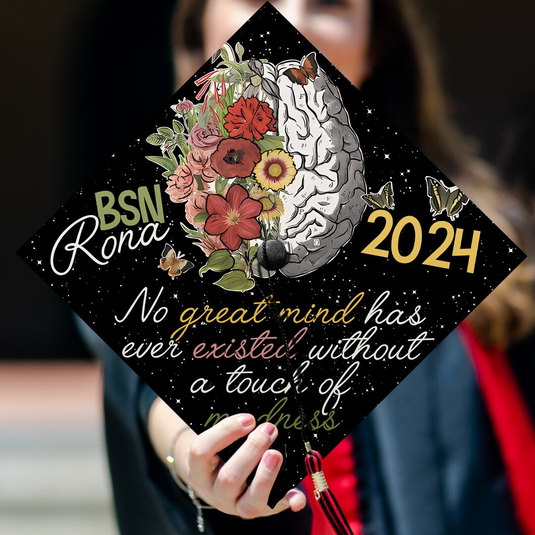 Personalized Psychology Graduation Cap, Psychology Nursing Cap for ...