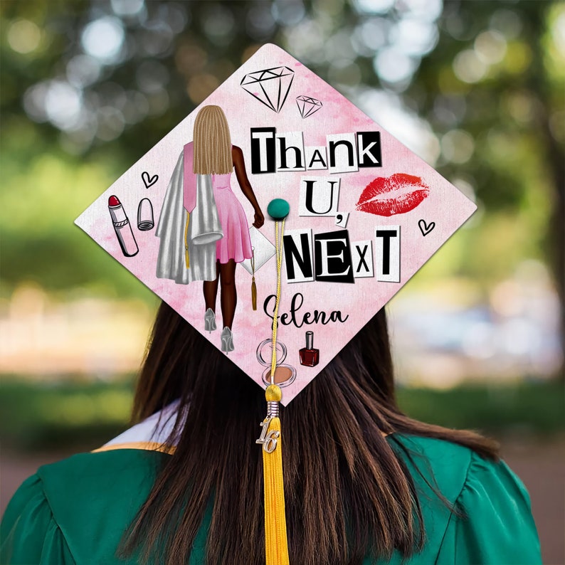 Ariana Grande Thank U Next Black Queen Grad Cap Topper - Etsy