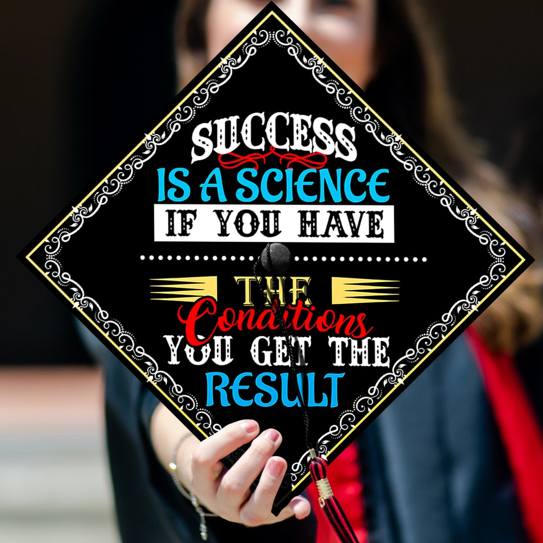 Success is A Science Printed Graduation Cap Topper, Personalized ...