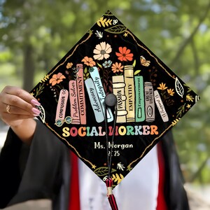 Custom Social Worker Graduation Cap Topper, Personalized Grad Cap ...