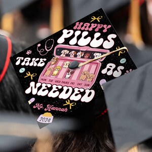 Personalized Vet Assistant Graduation Cap Topper, Cute Dogs Custom Grad ...