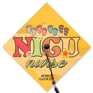 Personalized Nicu Nurse Graduation Cap, Custom Nursing Grad Cap Topper ...