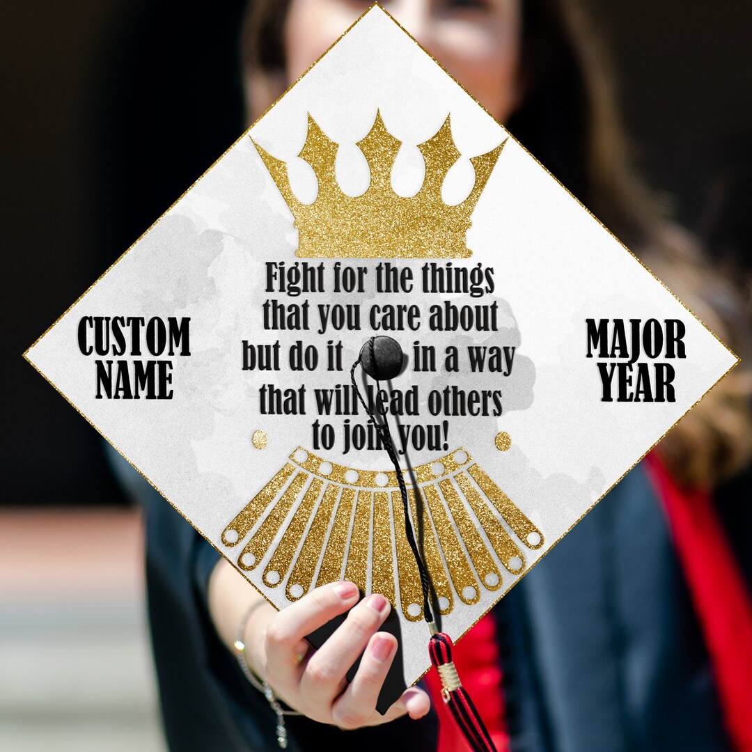 Personalized Feminist Graduation Cap, Custom RBG Feminism Grad Cap ...