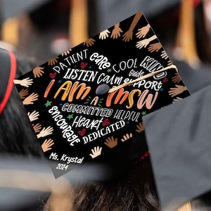 Personalized School Social Worker Graduation Cap Topper, Custom Grad ...