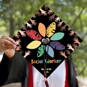 Personalized Social Worker Graduation Cap Topper, Customized Social ...