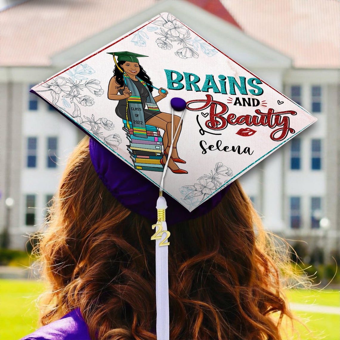 Brains and Beauty Graduation Cap Nursing Grad Cap Topper - Etsy