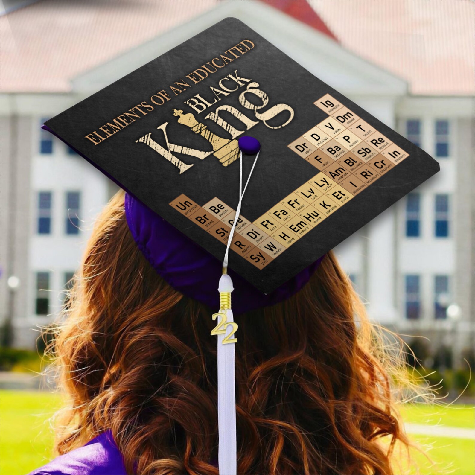 Elements of an Educated Black King Graduation Cap Topper - Etsy