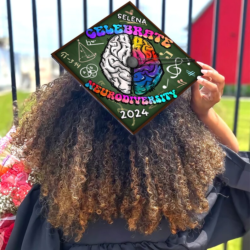 Custom Celebrate Neurodiversity Grad Cap, Personalized Neuro Nurse RN ...