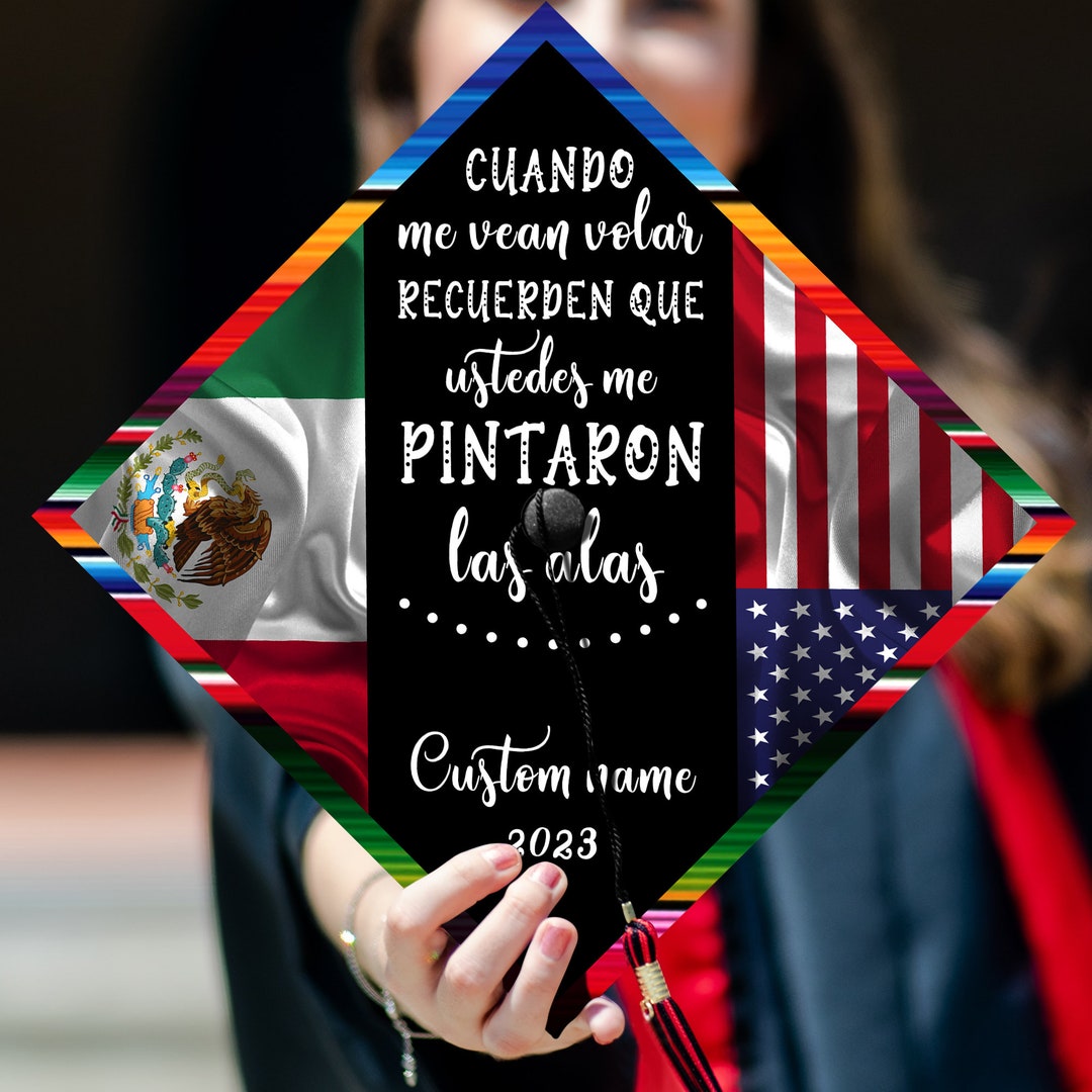 Customized Latina Graduation Cap, Mexican Grad Cap Topper, Handcrafted ...