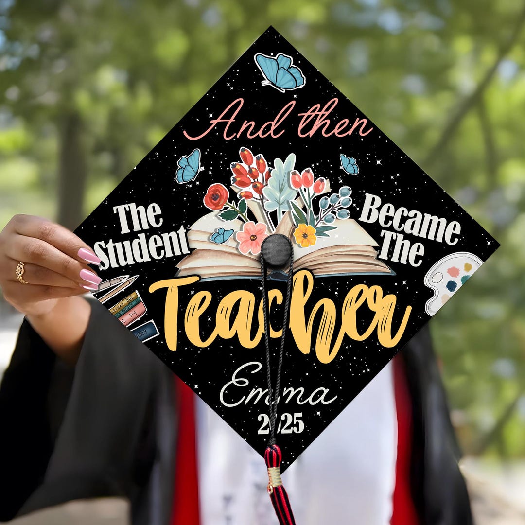 Personalized Teacher Graduation Cap Topper, Custom Grad Cap Decoration ...