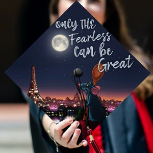 Only the Fearless Can Be Great Graduation Cap Topper, Motivational Grad ...