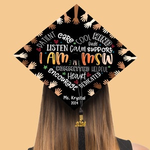 Personalized School Social Worker Graduation Cap Topper, Custom Grad ...