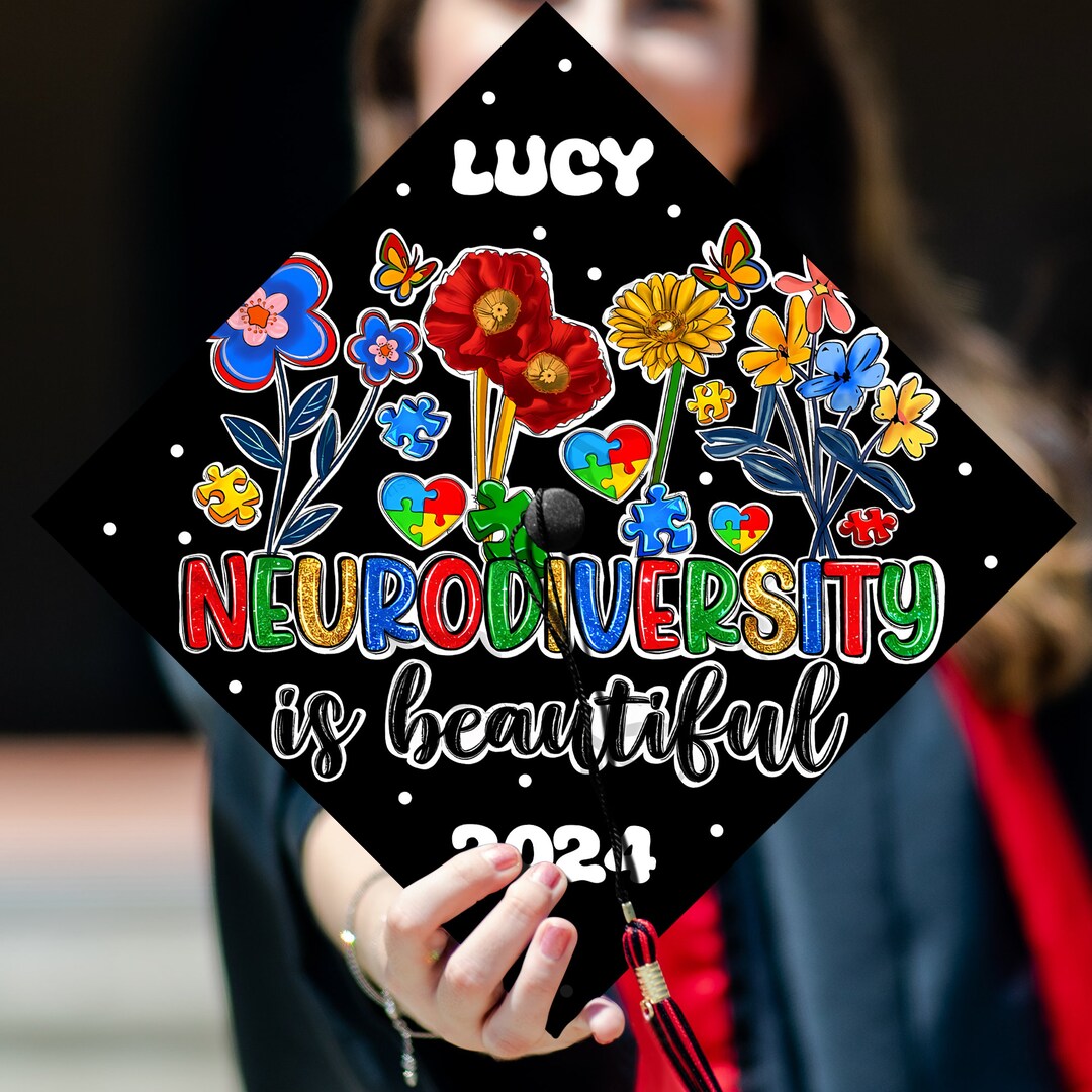 Custom Neurodiversity Graduation Cap Topper, Personalized Neuro Nurse ...